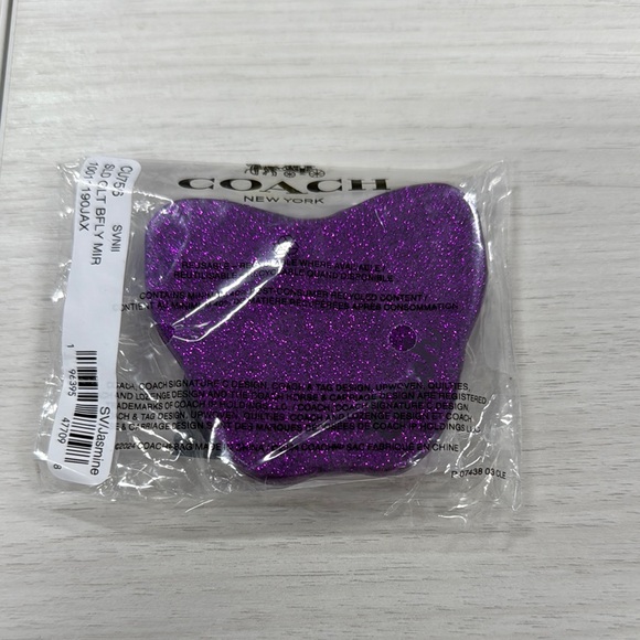 Coach | Other | Coach Purple Glitter Butterfly Mirror | Poshmark